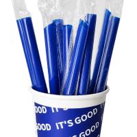 China 0.6g-1.5g PLA Disposable Straws in Klein Blue Eco-Friendly and 100% Compostable for Drinks for sale
