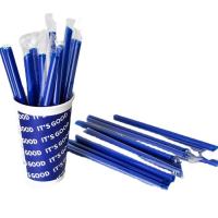China 0.6g-1.5g PLA Disposable Straws in Klein Blue Eco-Friendly and 100% Compostable for Drinks for sale