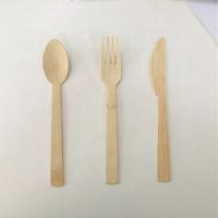 China Compostable Disposable Cutlery Set Eco Friendly Bamboo Fork Spoon Knife for Everyday for sale