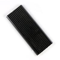 China 250pcs Biodegradable Customized Logo Black Paper Straws 197mm for Eco Friendly Products for sale