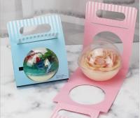 China Stocked Disposable Clear Round Bowls for Salad Poke Bowls with Lid Card Carrier Customize Logo for sale