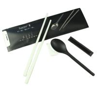 China Disposable Plastic Chopstick Spoon Set in Cutlery Paper Bag with Thickness 4.0-7.0mm for sale