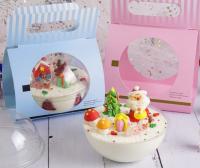 China Everyday Ball Shape Poke Bowl Clear Disposable Food Grade Container Pet Card Cutting Sleeve for sale