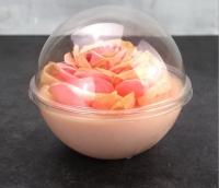 China Everyday Ball Shape Poke Bowl Clear Disposable Food Grade Container Pet Card Cutting Sleeve for sale