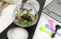 China Paper Card Carry Plastic Poke Bowl for Poke Salad Cake Dessert Dimension 13.5* 5.3 6.5 cm for sale