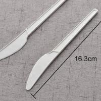 China Everyday Season Cutlery Set 100% Bio Degradable Compostable White Spoon Fork and Knife for sale