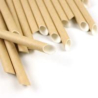 China Lightpink Stock Color Boba Paper Thick Straw Slushie Paper Straws with Printing for sale