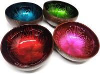 China Height 4.5-6.5cm Reusable and Washable Decorative Bowl Lacquered Organic Coconut Bowls for sale
