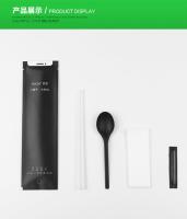 China Disposable Eco-Friendly Bamboo Chopstick and Spoon Set with Custom Logo Printing for sale