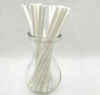 China 6mm Diameter Kraft Paper Sucker Straws for Lollipop Drinking Natural and Biodegradable for sale