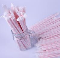 China Everyday Season Biodegradable Paper Straws Single Wrapped with Custom Logo Printing for sale