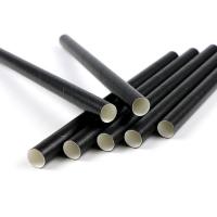 China Biodegradable 12mm Paper Straws Wrap for Bubble Tea Boba Custom and in Plastic Box for sale