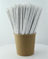 China Individual Packed Biodegradable White Paper Straws for Restaurant in Hotpink Color for sale