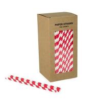 China Kraft Paper Bar Accessories Type Drinking Straws Biodegradable Paper Straws with Box for sale