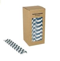 China Kraft Paper Bar Accessories Type Drinking Straws Biodegradable Paper Straws with Box for sale