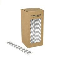 China Kraft Paper Bar Accessories Type Drinking Straws Biodegradable Paper Straws with Box for sale