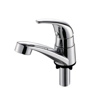 China Zinc Single Cold Water Wash Basin Faucet Chrome European Handle 1.2GPM Water Saving for sale