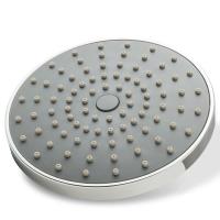 China 6 Inch Round ABS Shower Head with Swivel Ball Joint Wall Mounted Chrome 1.8 GPM for sale