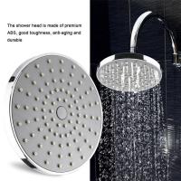 China 6 Inch Round ABS Shower Head with Swivel Ball Joint Wall Mounted Chrome 1.8 GPM for sale