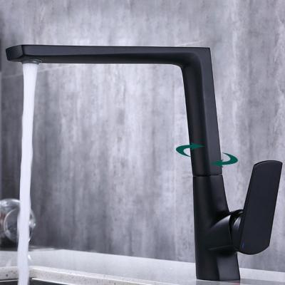 China Brass Single Handle Kitchen Faucet Matte Black Chrome 1.8GPM 60PSI ODM OEM for sale