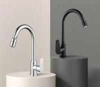 China SUS304 Single Handle Kitchen Faucets Hot And Cold Tap Mixer Chrome for sale