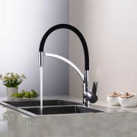 China SUS304 Stainless Steel Kitchen Faucet Single Handle Chrome 360 Degree Swivel Spout 1.8GPM for sale