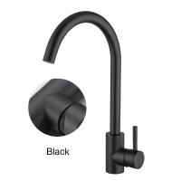 China SUS304 Stainless Steel Kitchen Faucet Single Handle High Arc 360 Degree 1.8GPM for sale