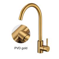 China SUS304 Stainless Steel Kitchen Faucet Single Handle High Arc 360 Degree 1.8GPM for sale