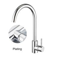 China SUS304 Stainless Steel Kitchen Faucet Single Handle High Arc 360 Degree 1.8GPM for sale
