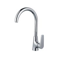 China Zinc SUS304 Single Handle Kitchen Faucet High Arc Deck Mounted for sale