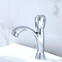 China Zinc Single Cold Water Basin Tap Single Handle Bathroom Faucet 1.2GPM Chrome for sale