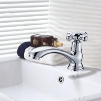 China Single-Handle Single Cold Water Basin Tap Stylish Bathroom Faucets In Chrome for sale