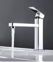China 1.2GPM Single Cold Water Basin Tap Matte Black Chrome Vessel Sink Faucet for sale