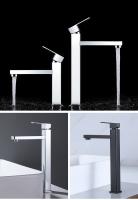 China 1.2GPM Single Cold Water Basin Tap Matte Black Chrome Vessel Sink Faucet for sale