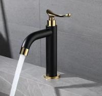 China SUS304 Stainless Steel Single Hole Basin Tap Matte Black 1.2GPM Bathroom Faucet for sale