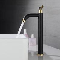 China SUS304 Stainless Steel Single Hole Basin Tap Matte Black 1.2GPM Bathroom Faucet for sale