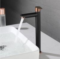 China Matte Black Bathroom Vessel Sink Faucet SUS304 Stainless Steel Basin Cold Tap 1.2GPM for sale