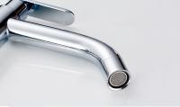 China SUS304 Stainless Steel Single Hole Basin Faucet Chrome 1.2 GPM for sale