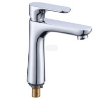 China Brass Chrome Vessel Sink Faucet Minimalist Cold Water Basin Tap 1.2GPM for sale