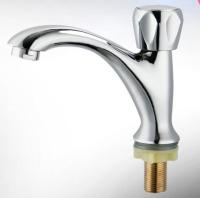 China Ergonomic Single Cold Water Basin Tap Deck Mounted In Chrome for sale