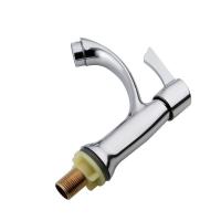 China Ergonomic Single Cold Water Basin Tap Deck Mounted In Chrome for sale