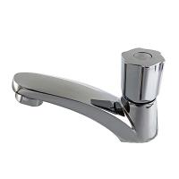 China Zinc Stylish  Bathroom Single Cold Water Basin Taps In Chrome for sale