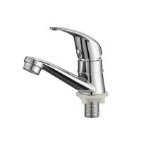 China Zinc Chrome Basin Tap Single Hole Bathroom Faucet Cold Water 1.2GPM for sale