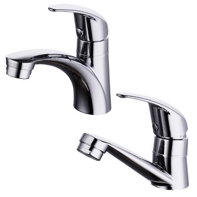 China Zinc Chrome Basin Tap Single Hole Bathroom Faucet Cold Water 1.2GPM for sale