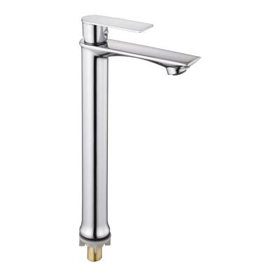 China Zinc Vessel Basin Faucet Chrome Single Cold Water Bathroom Tap 1.2 GPM for sale