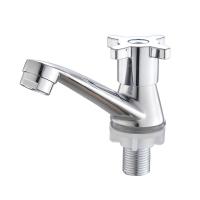 China Zinc Stylish  Bathroom Single Cold Water Basin Taps In Chrome for sale