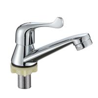 China Zinc Stylish  Bathroom Single Cold Water Basin Taps In Chrome for sale