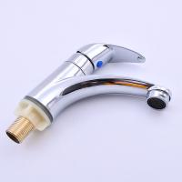 China Zinc Chrome Single Cold Water Basin Faucet 1.2GPM Deck Mounted Bathroom Tap for sale