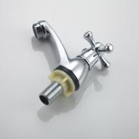 China Zinc Stylish  Bathroom Single Cold Water Basin Taps In Chrome for sale