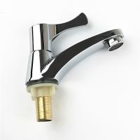 China Zinc Stylish  Bathroom Single Cold Water Basin Taps In Chrome for sale
